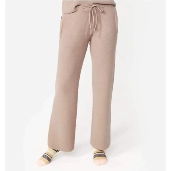 Figs | Pants & Jumpsuits | Figs Womens Sz M Tan Ribbed Knit Wide Leg ...